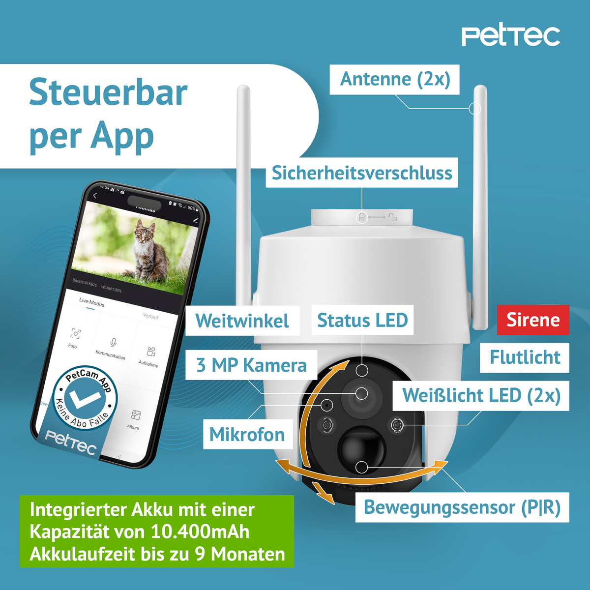 PetTec Cam Free'n 360 LTE/4G